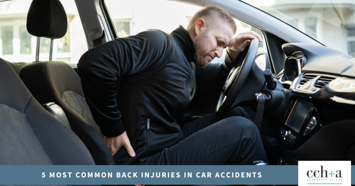 5 Most Common Back Injuries in Car Accidents | CCHA Law